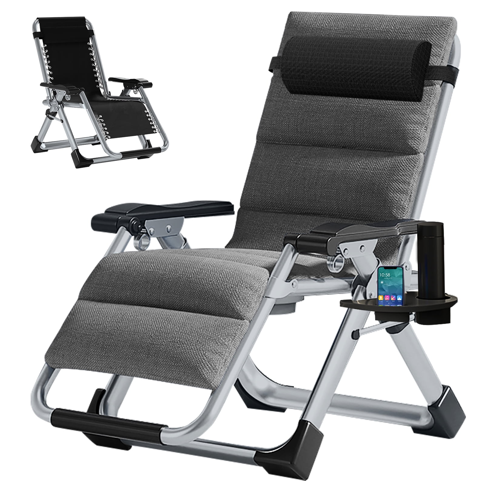 MOPHOTO Zero Gravity chair, folding portable recliner, removable ...