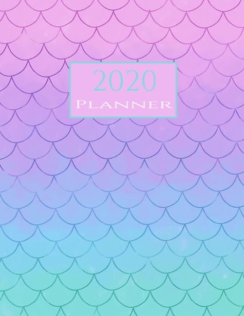 2020 Planner : Pink and Turquoise Mermaid Scales 2020 Organizer Weekly ...