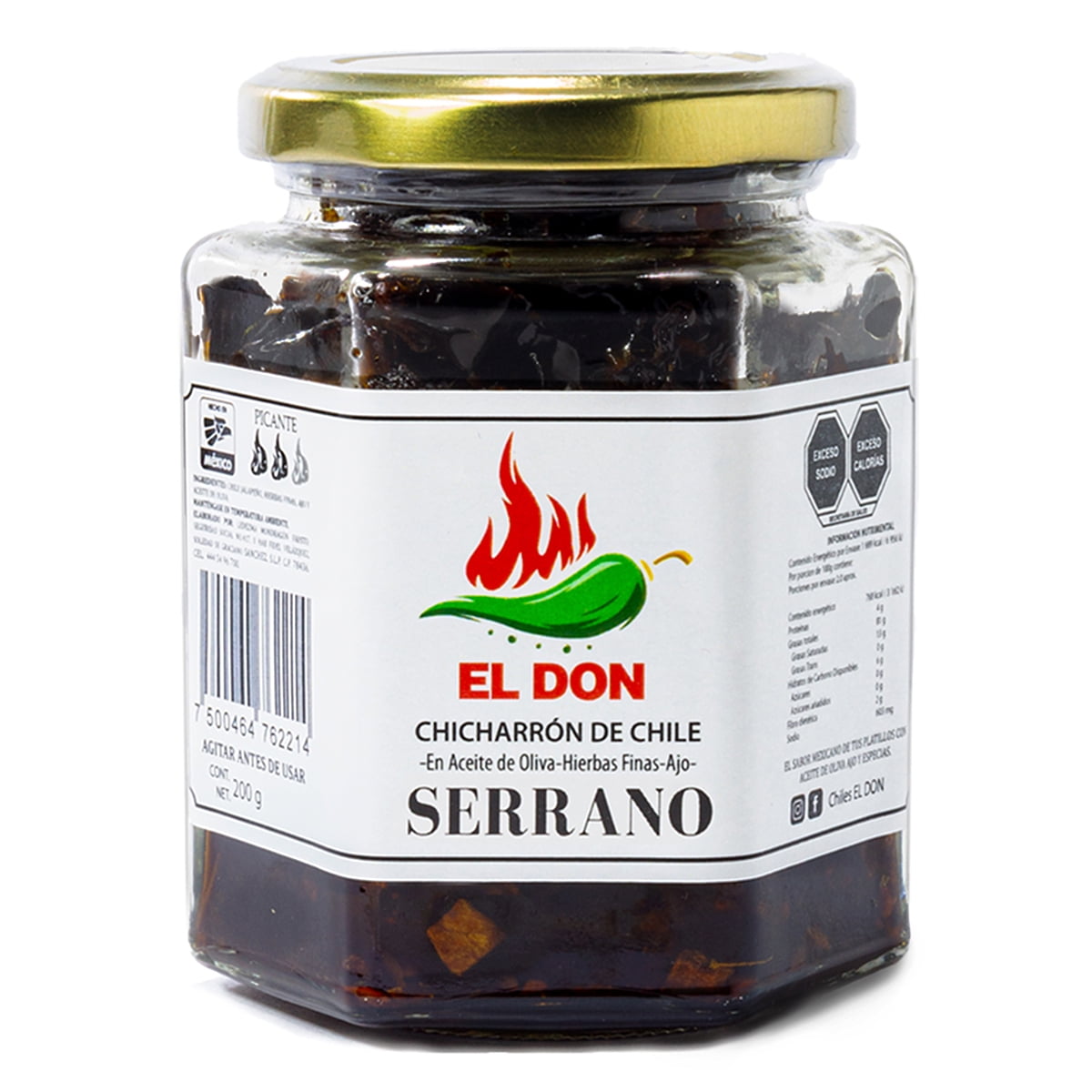 Chicharrón de Chile Serrano - EL DON 175 gr EL DON Chicharrón de chile ...