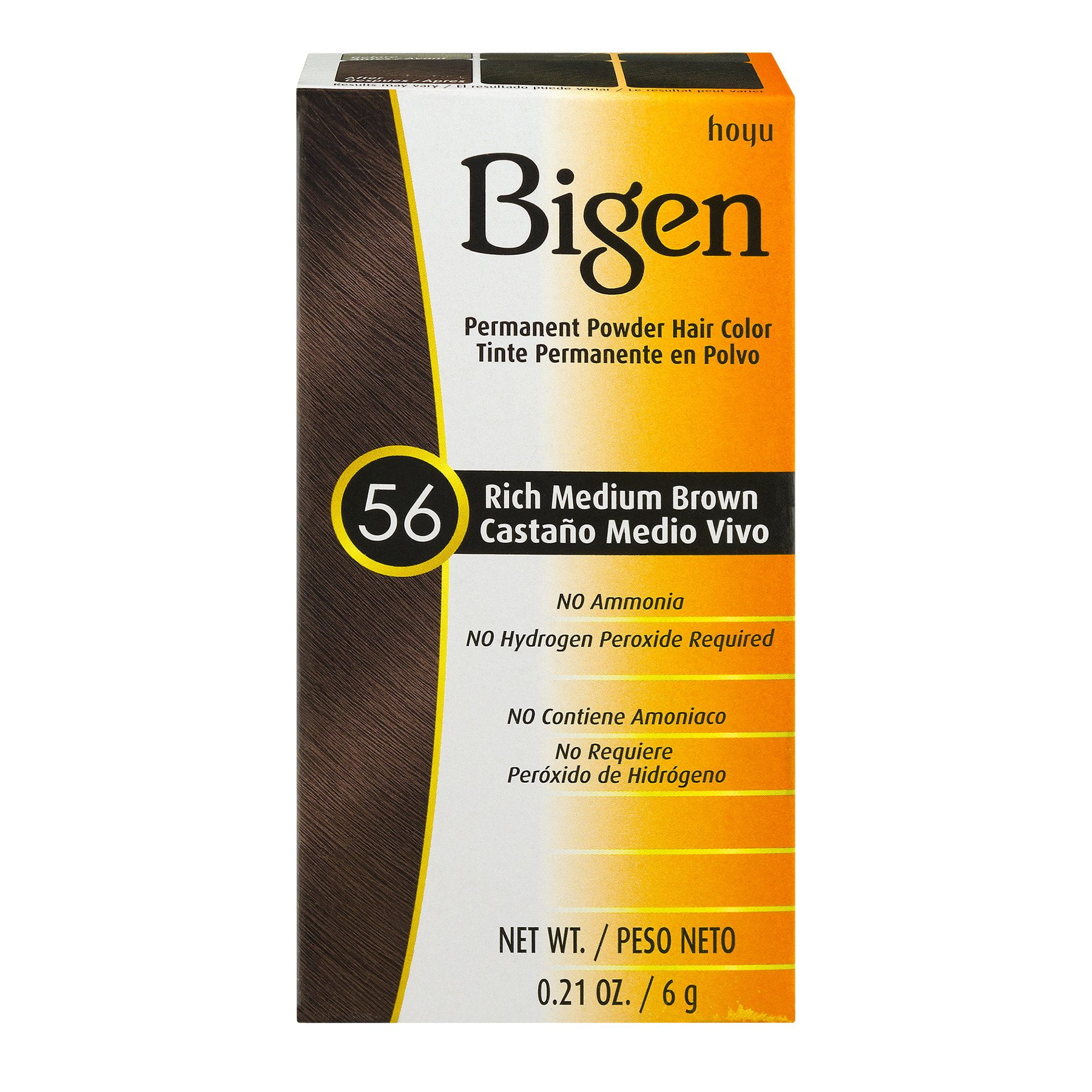 Bigen Powder Hair Color #56 Rich Medium Brown 0.21oz 6 Pack - Walmart.com