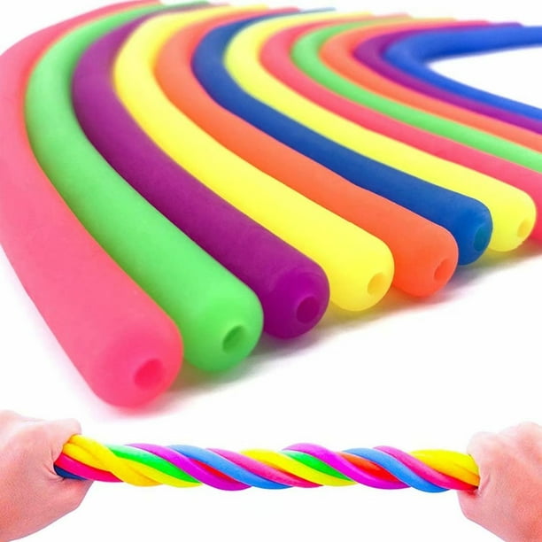 12 PCS Stretchy Fidget Noodles String Fidget / Sensory Toys (BPA ...