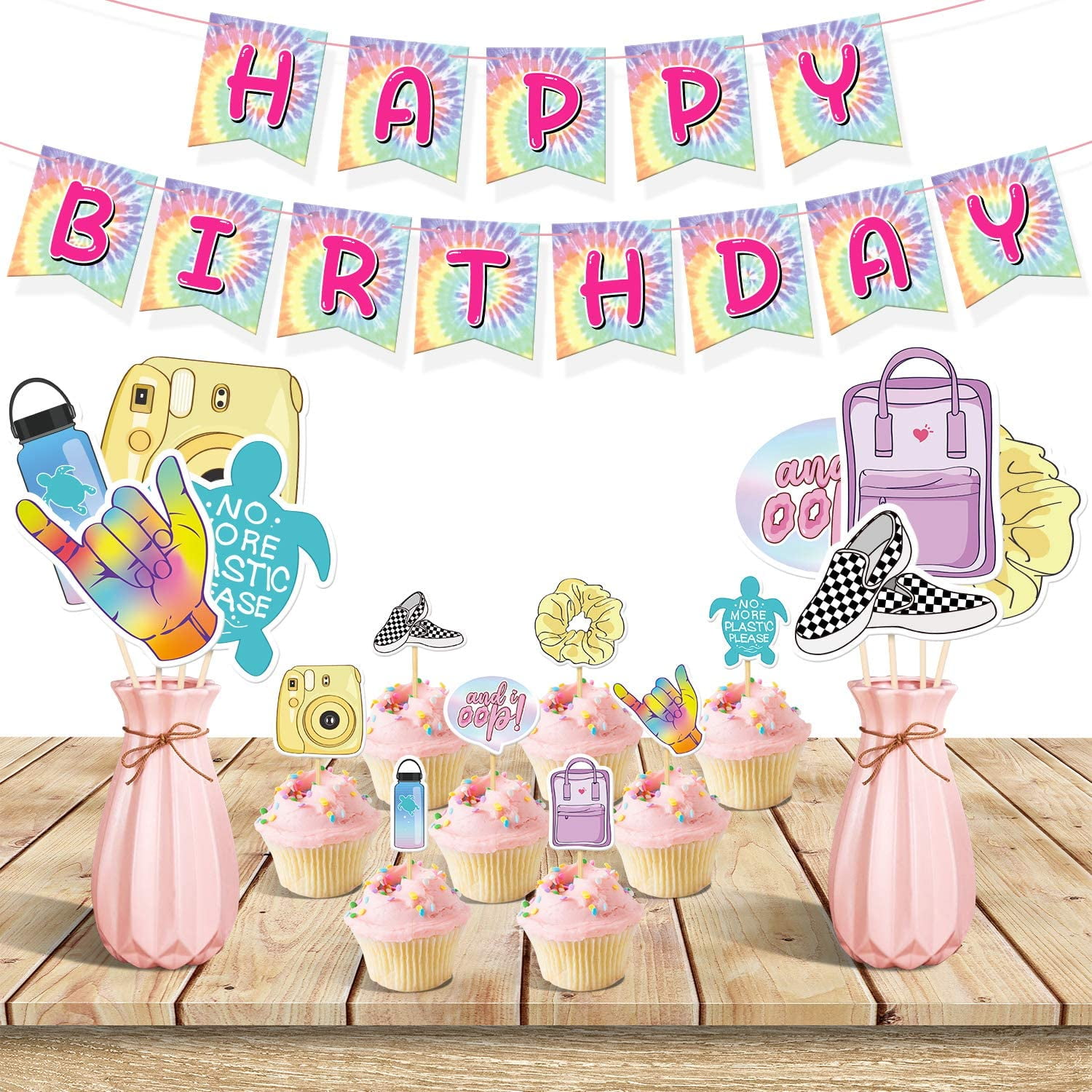 VSCO Party Decorations Supplies VSCO Birthday Banner Table Centerpieces ...