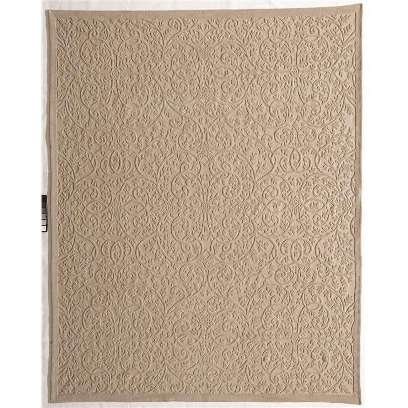 Aubusson Cut-Pile 982936 10 x 14 ft. Lattice Flat Woven Area Rug, Cream ...