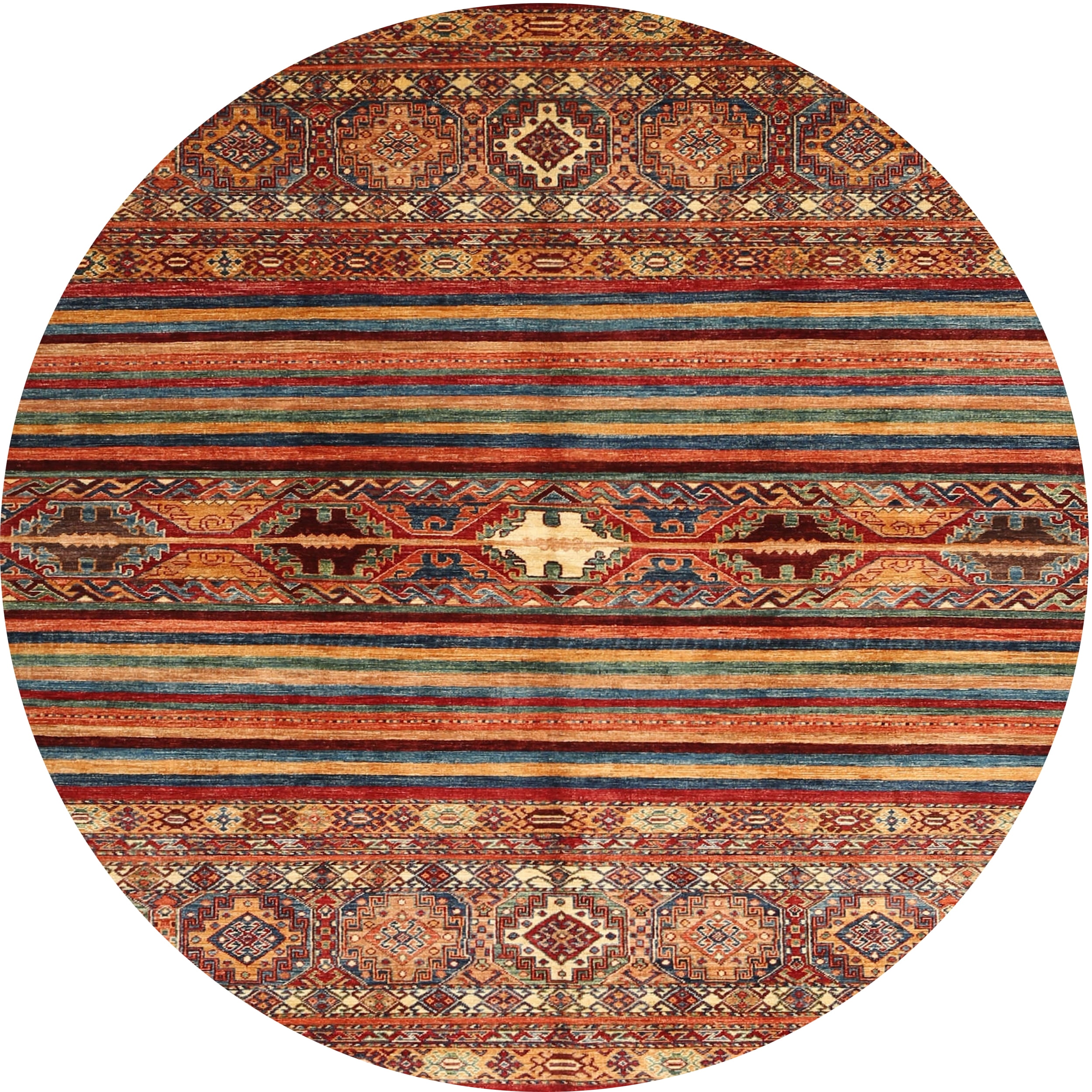 Ahgly Company Machine Washable Indoor Round Contemporary Tomato Red ...