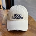 Baseball Cap Hats for Women Letter Embroidery Large Circumference Sun ...