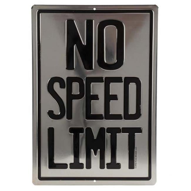 Open Road Brands 90162636-S No Speed Limit Embossed Tin Sign - Walmart.com