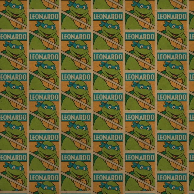 Teenage Mutant Ninja Turtles Leonardo Premium Kraft Roll Gift Wrap ...