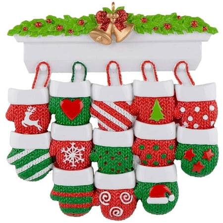 Personalized Mitten Family Christmas Tree Ornament Family Tradition ...