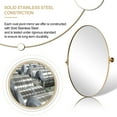 MOON MIRROR Gold Oval Pivot Mirror, Oval Vanity Mirror for Wall ...