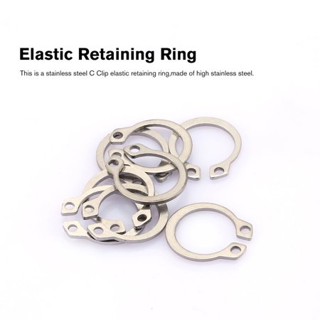 120PCS/Lot 304 Stainless Steel C Clip Washer Elastic External Circlip ...