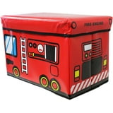 18in Red Fire Engine Folding Storage Stool - Toy Storage - Walmart.com