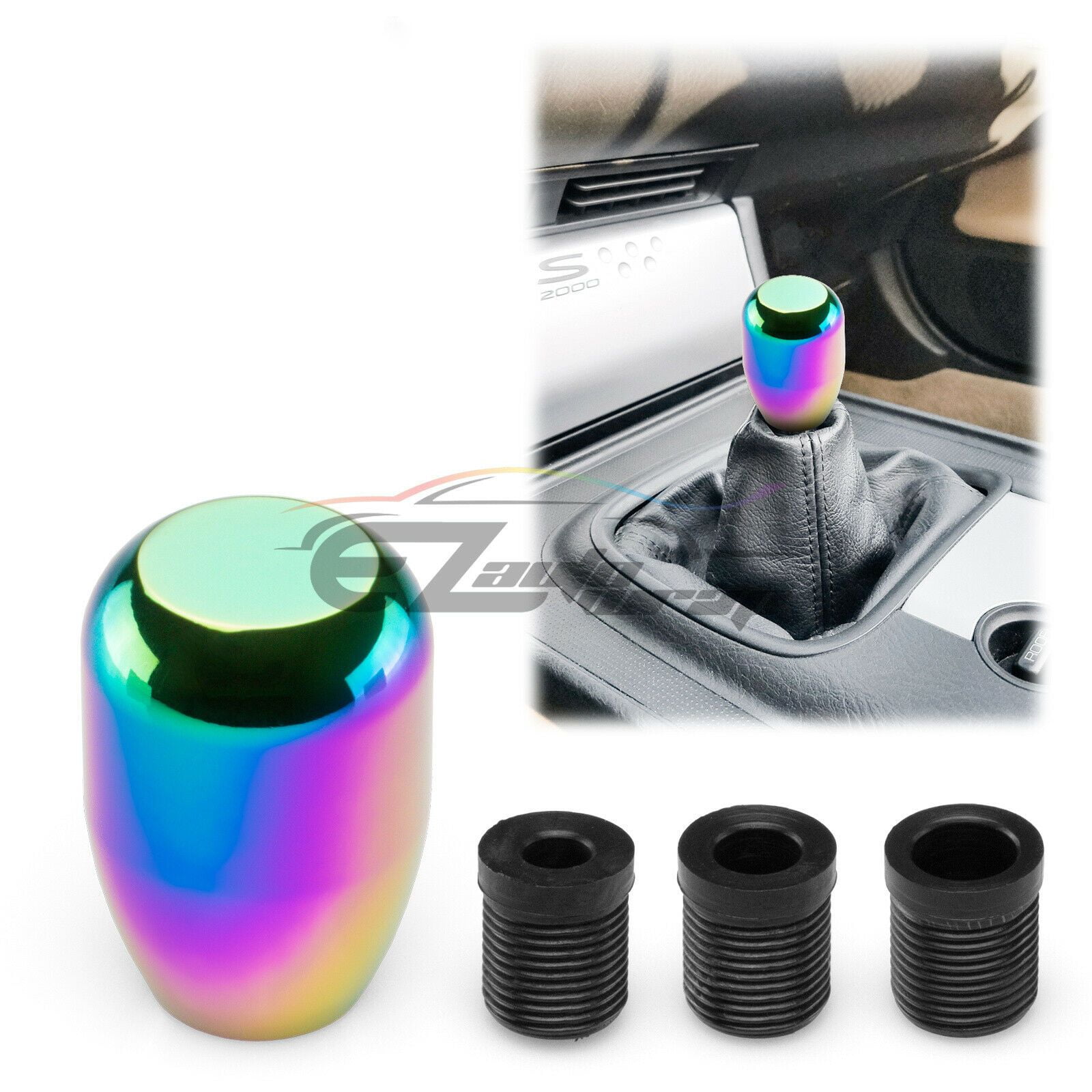 Neo Chrome Stick Shift Knob Weighted Manual Gear Shifter JDM Aluminum ...