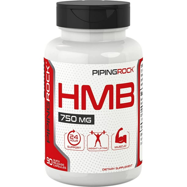 Calcium HMB Supplement 750 mg | 90 Capsules | by Piping Rock - Walmart.com