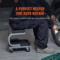 Mechanic Stool 250 LBS, Rolling Garage Creeper Seat with Tool Tray ...