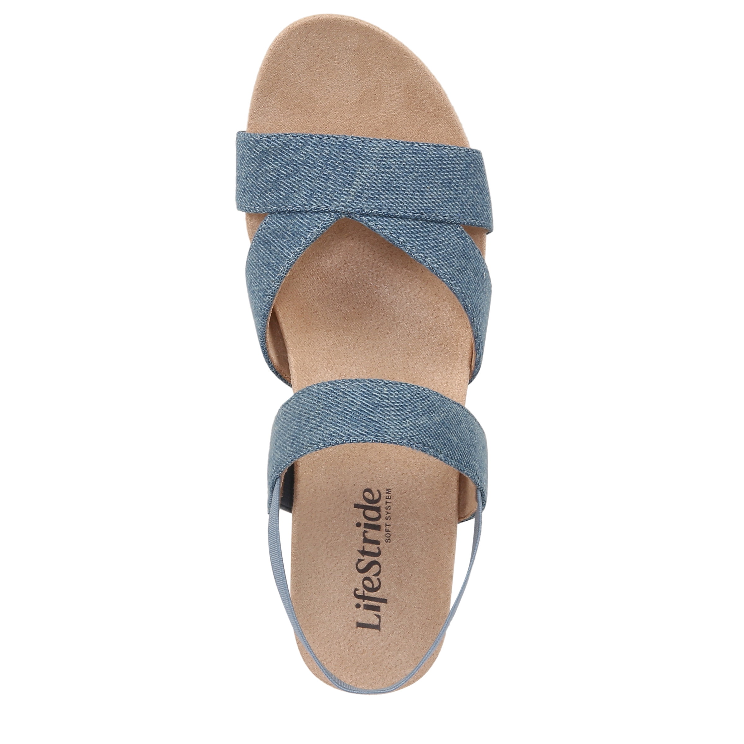 LifeStride Womens Danita Strappy Wedge Sandal - Medium & Wide