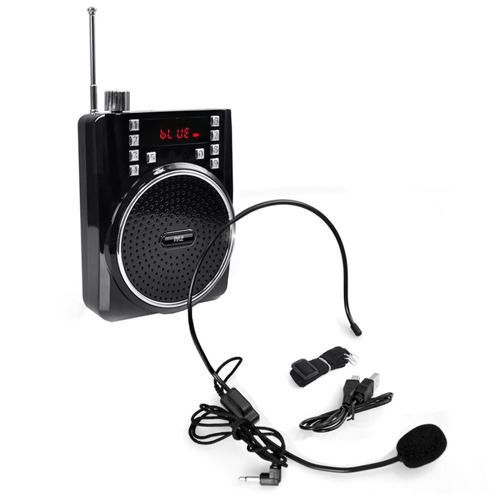 Portable BT Radio and PA Speaker System, Compact Headset Microphone ...