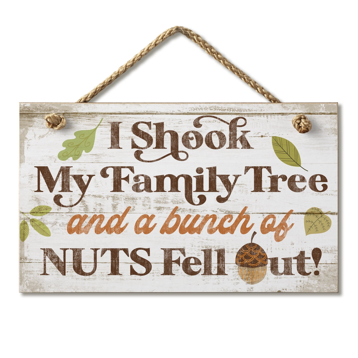 CounterArt "I Shook My Family Tree" Decorative Hanging Wood Wall Sign 9 ...