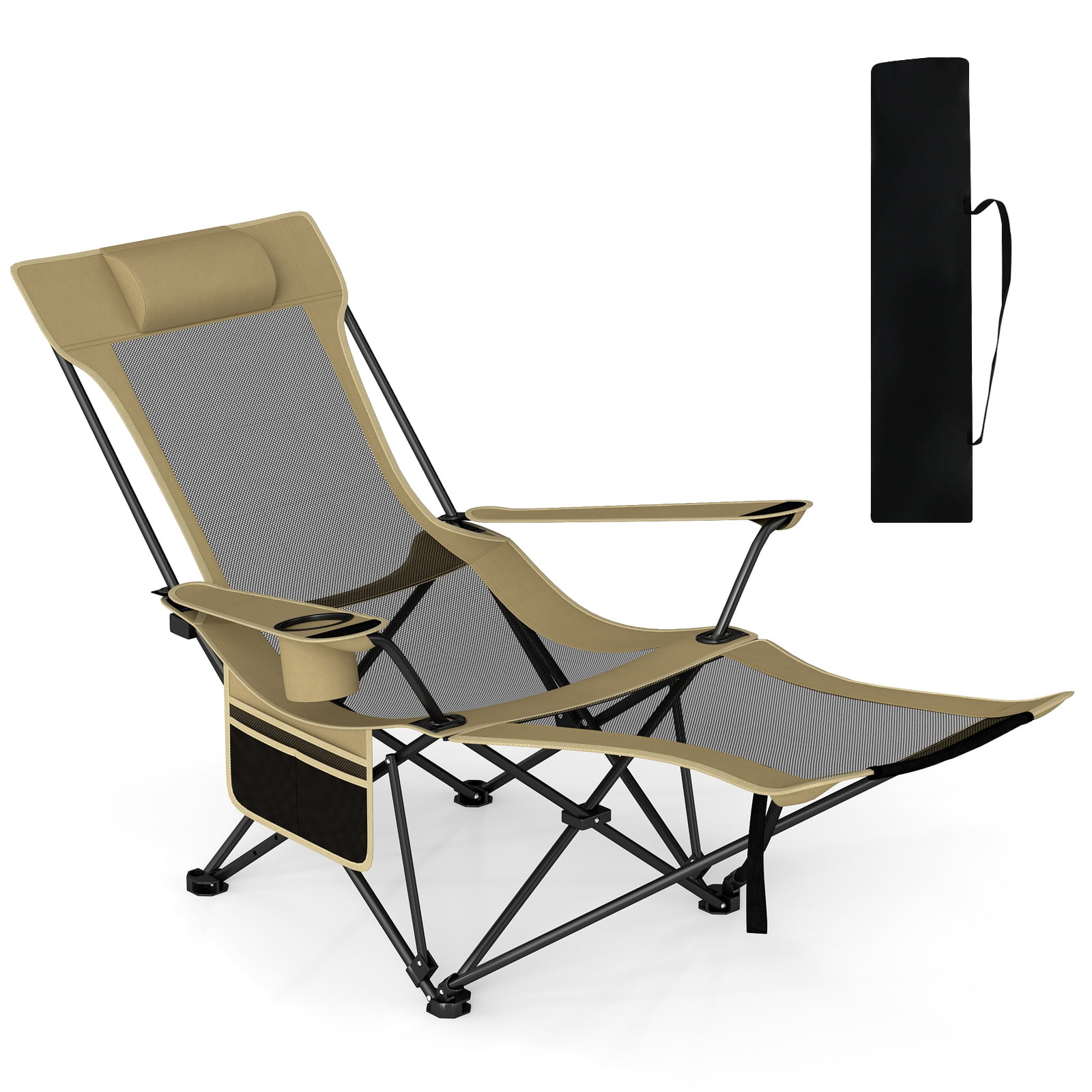 Click here for Costway Goplus Camping Lounge Chair With Detachabl... prices