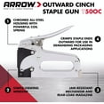 Arrow T50 OC Flat Crown Outward Clinch Stapler - Walmart.com