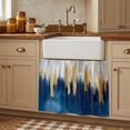Abstract Color Block Cabinet Curtains Navy Block Impressionist Style ...