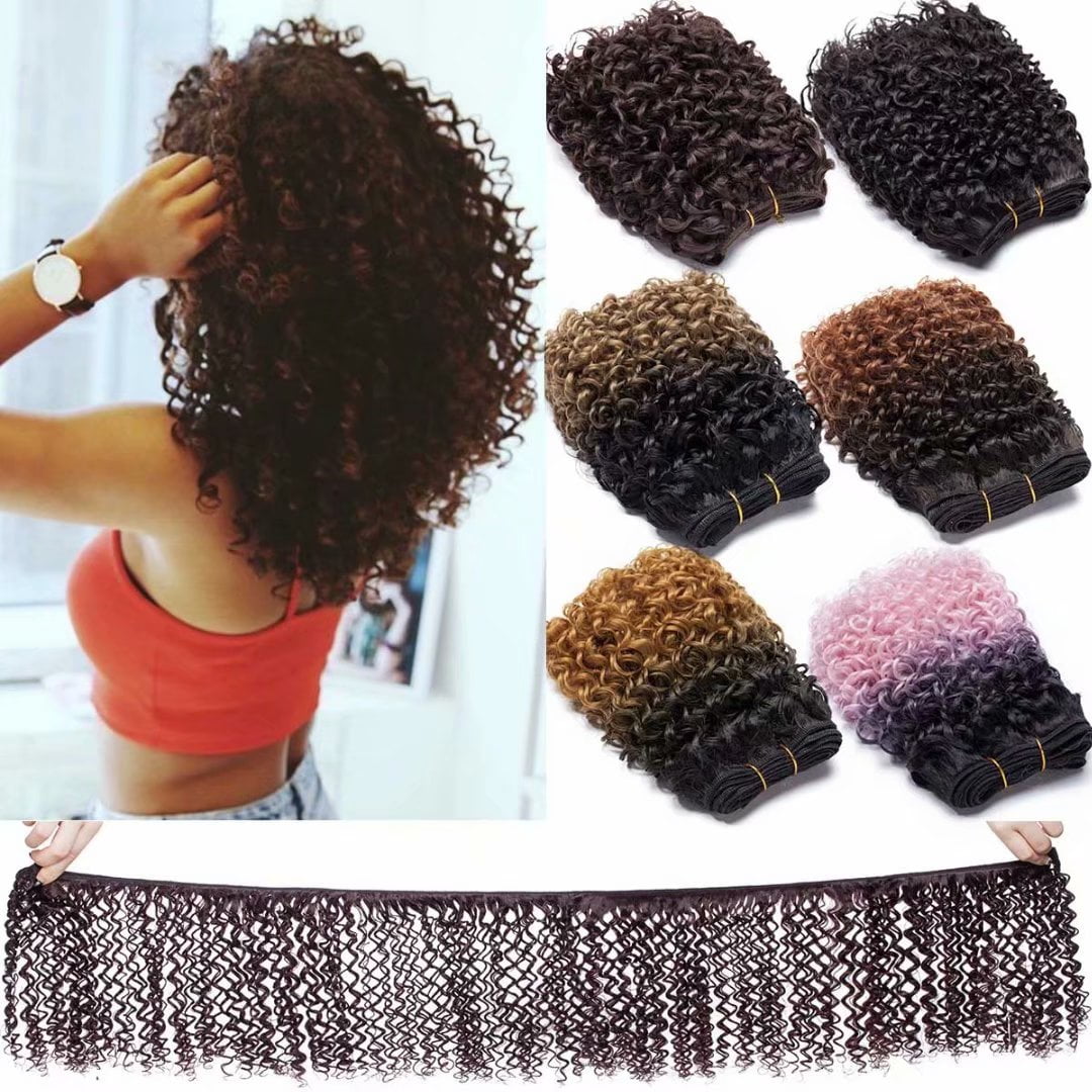 SEGO Afro Kinky Curly Hair Extension Hair Bundle Full Head Water Wave ...
