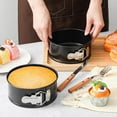 4 Pcs 6 Inch Non Stick Springform Pan with Removable Bottom Carbon ...