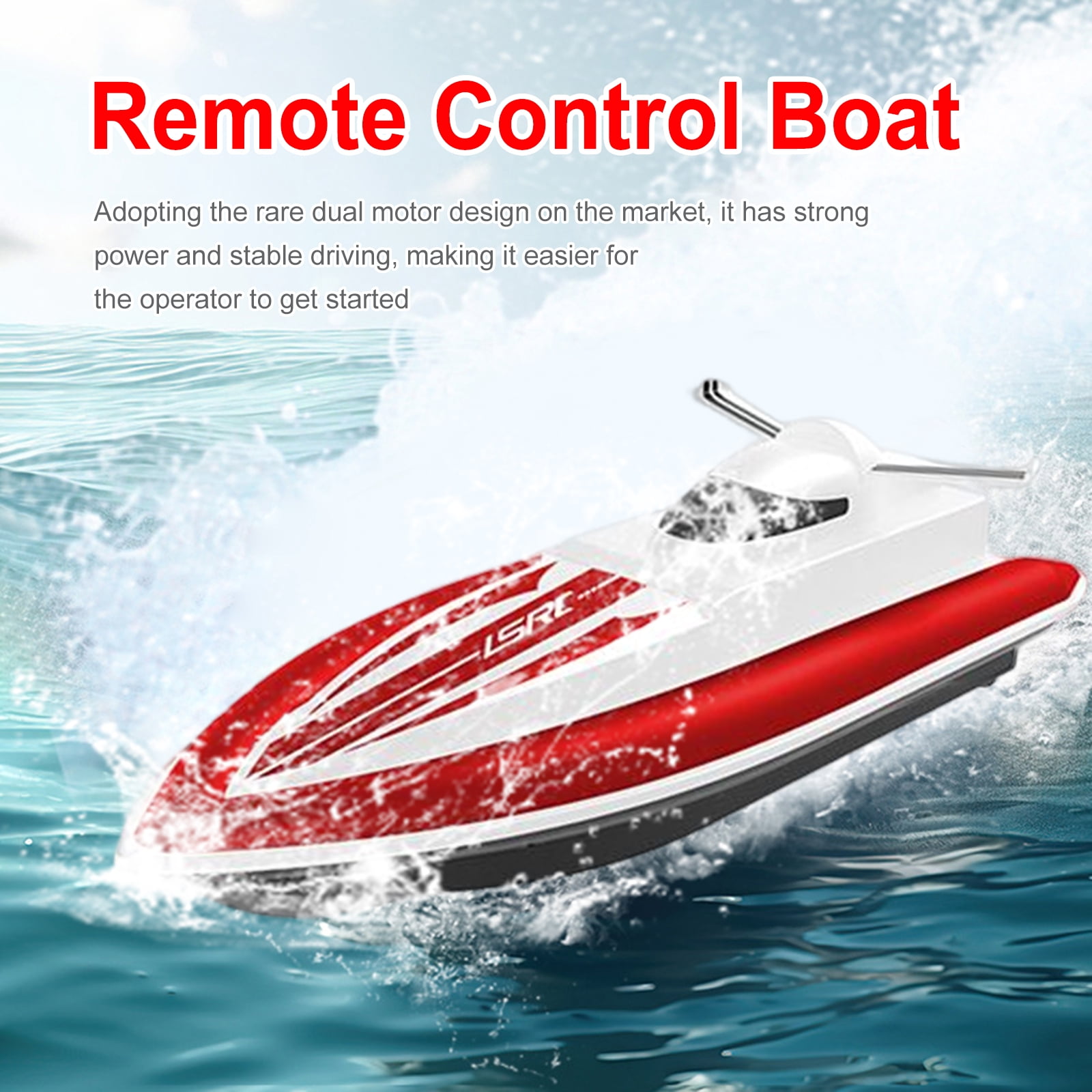 Lancha Rc 2.4G RC Ship Control Distancia 80m Velocidad máxima 20km / h ...