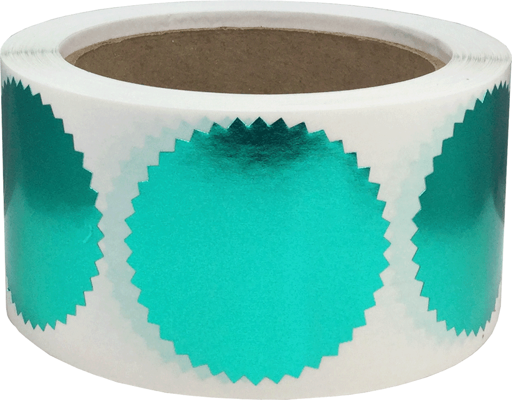 Envelope Package Seals Serrated Edge Color Coding Labels Metallic Green ...