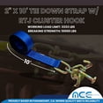 Mega Cargo Control 2" x 10' Ratchet Tie-Down RTJ Cluster Hook, Blue, 12 ...