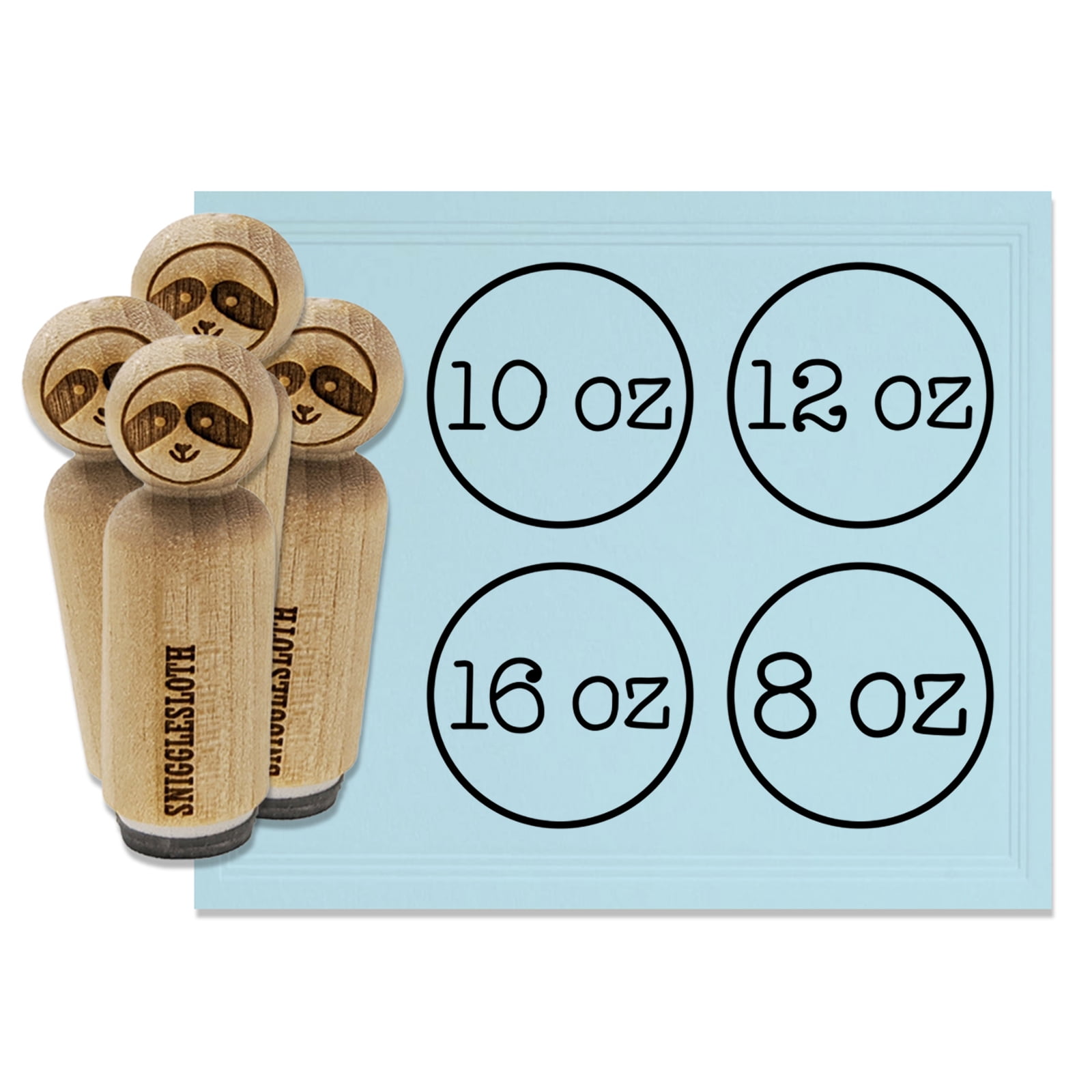 Ounce oz Weight Labels 8 10 12 16 Rubber Stamp Set for Scrapbooking ...