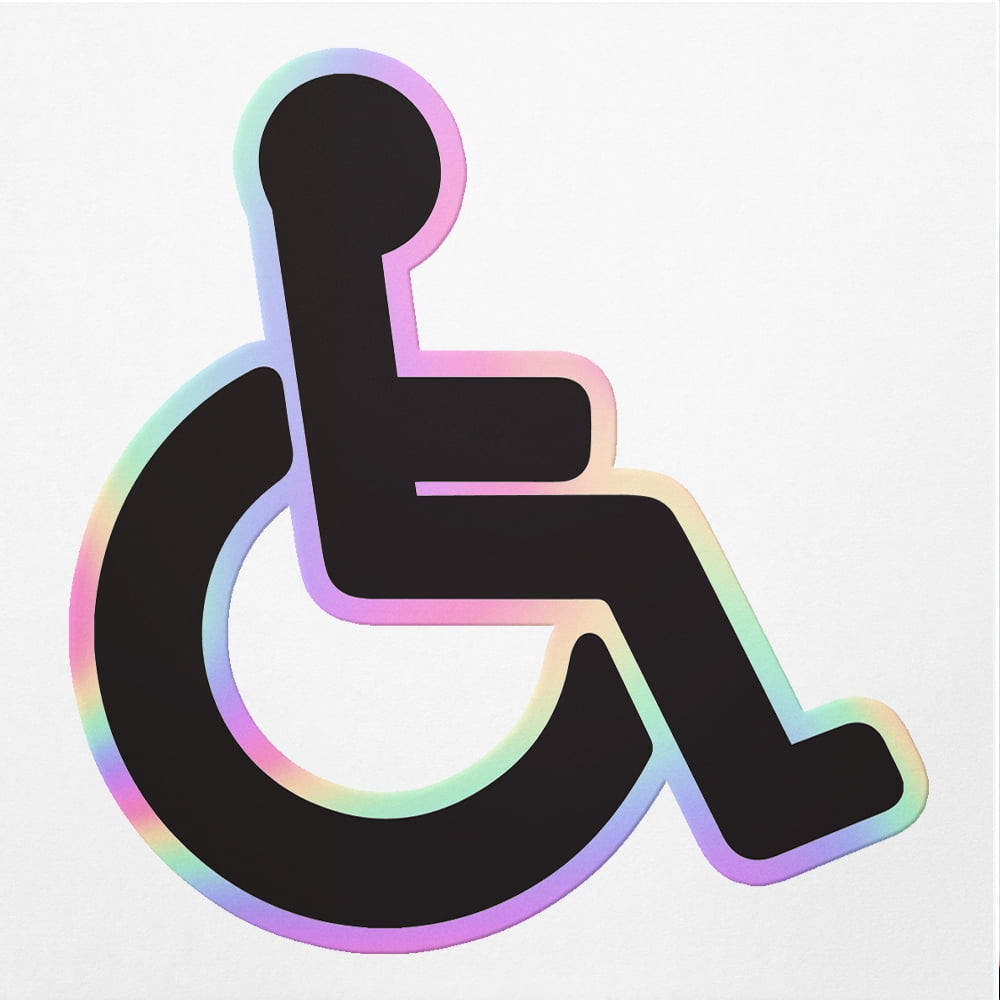 Vinyl Stickers Decals Of Handicap Illustration - Apply On Any Smooth ...