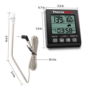 Taylor Digital Wired Probe Programmable Meat Thermometer with Timer ...