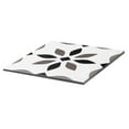 The Tile Life Snowflakes Gris 8.7" x 8.7" Porcelain Patterned Floor and ...
