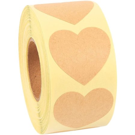 Heart Stickers Roll - 500-Piece Heart Shape Labels, Ideal for ...
