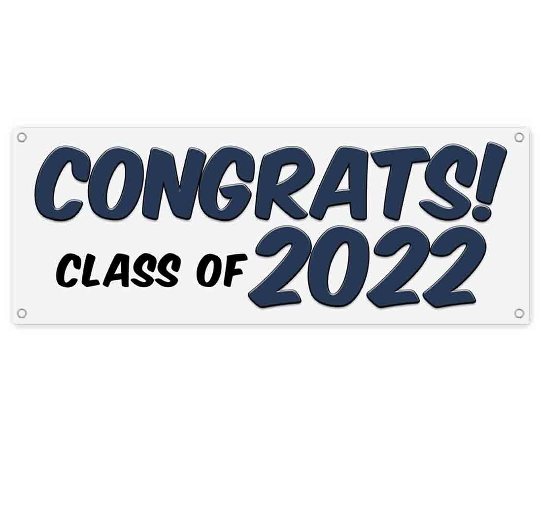 Congrats Class of 202 13 oz Vinyl Banner With Metal Grommets - Walmart.com