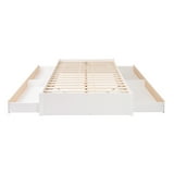 Prepac Select 4-Post Platform Bed with 4 Drawers, Queen, White ...
