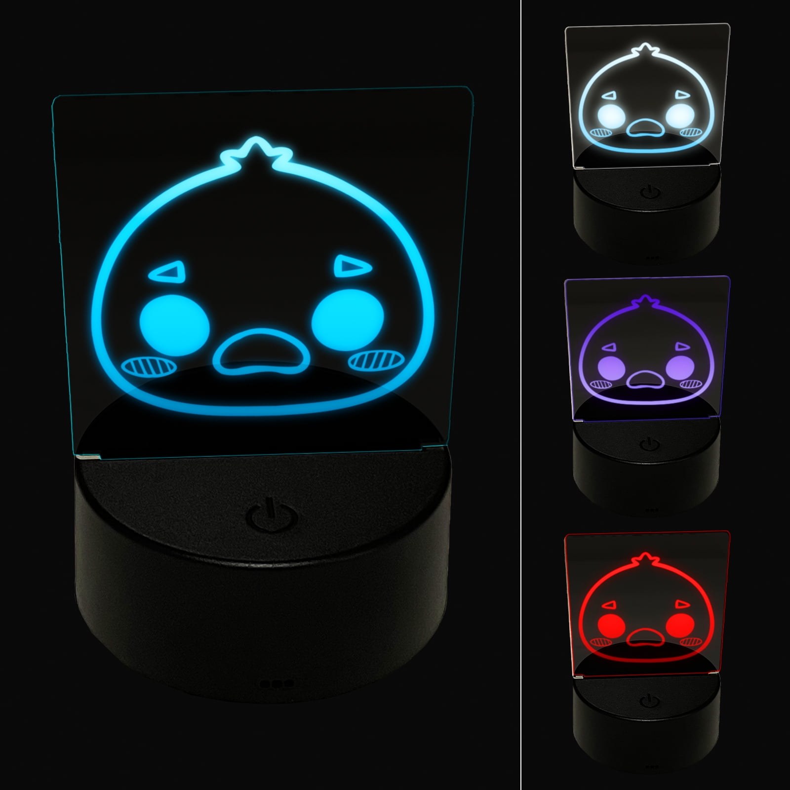 Charming Kawaii Chibi Duck Goose Face Blushing Cheeks Farm Eggs LED ...