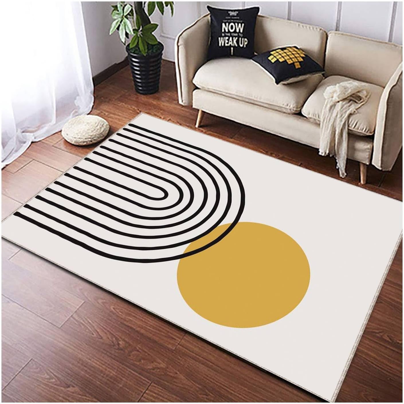 Click here for Rughome Beige Mid Century Area Rug  Abstract Minim... prices