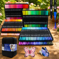 168 Colors Dual Tip Markers For Adult Coloring Books With Bag - Walmart.com