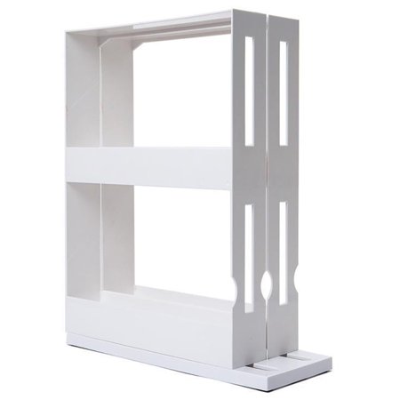 Plastic Spice Rack 2-Tier Pullable Rotating Seasoning Rack Spice Rack ...