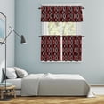 Abstract Art Kitchen Curtains Set for Windows, Modern Diamond Patterns ...