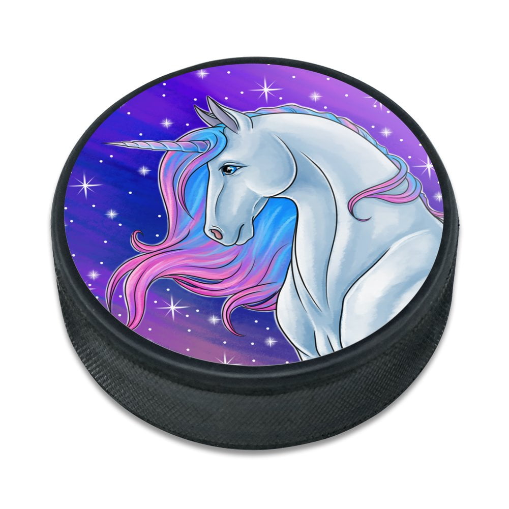 Majestic Unicorn Pink Purple Blue Ice Hockey Puck - Walmart.com