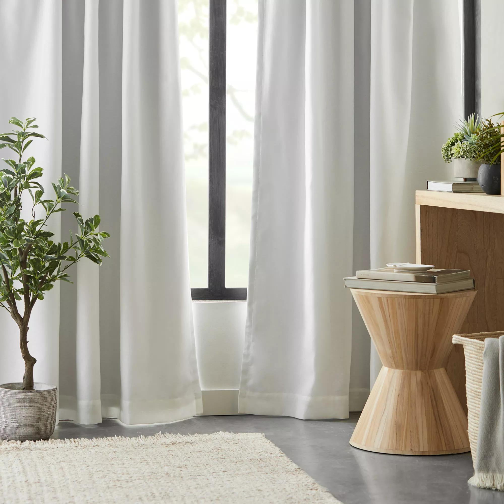 Click here for Bouclair White Darja Blackout Backtab Curtain 54x8... prices