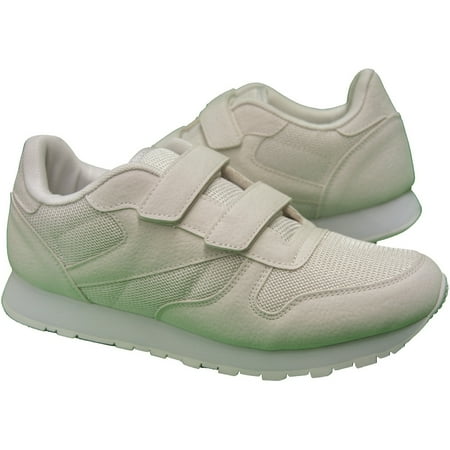 KRAZY Artists Jeko MENS Light Velcro Sneakers Suede Mesh Uppers White ...