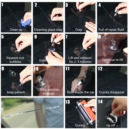 DIY Car Glass Repair Liquid Kit Automotive Window Screen Scratch Fluid ...