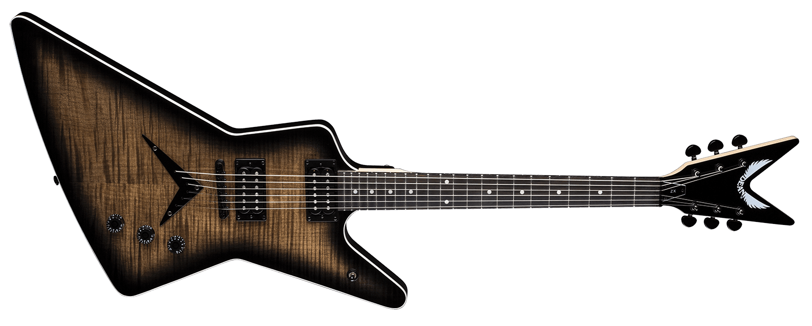 Dean ZX Flame Top Solid-Body Electric Guitar - Charcoal Burst - Walmart.com