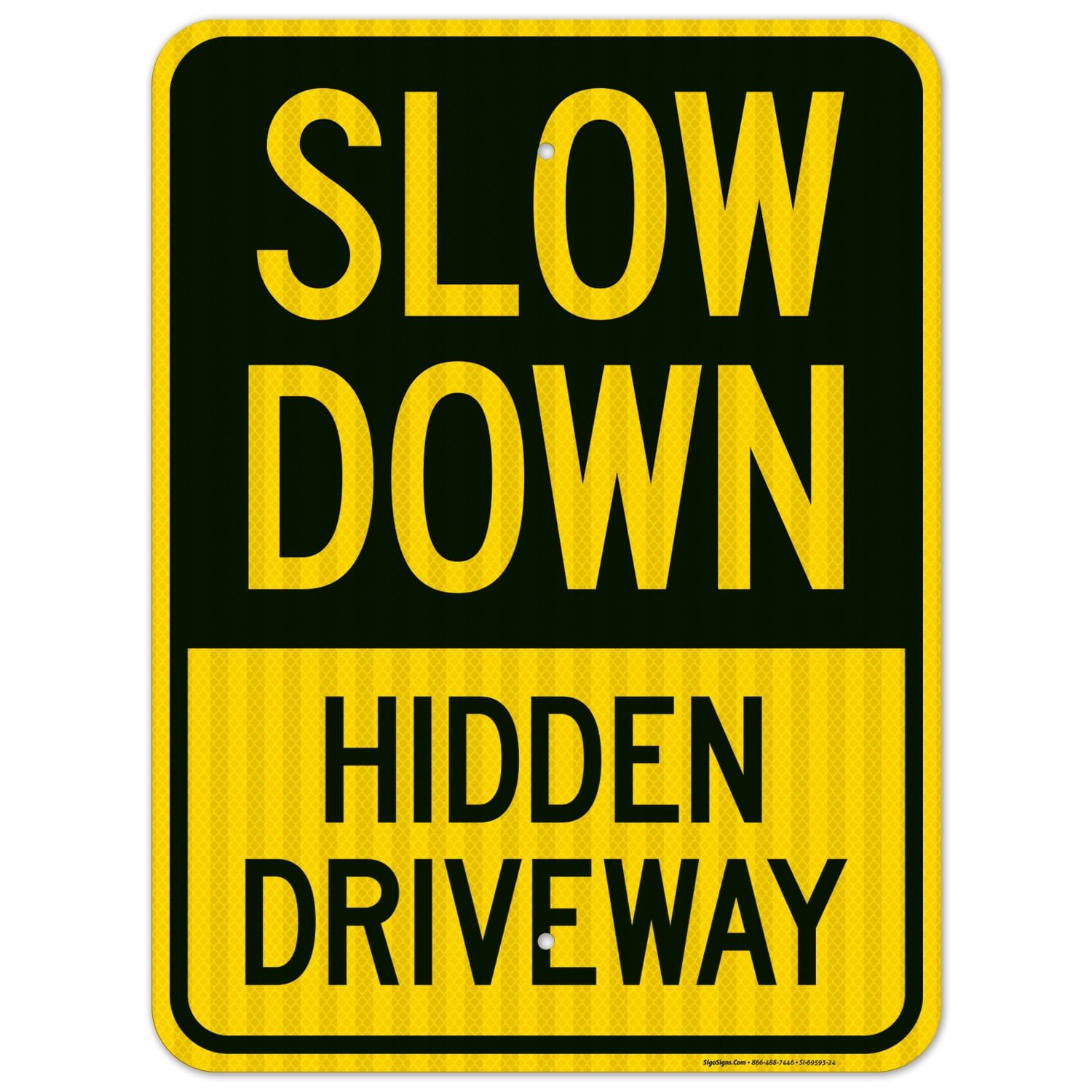 Slow Down Hidden Driveway Sign, - Walmart.com