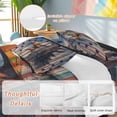 Animal 4 Piece Duvet Cover Set Queen Size Eagle Head Stars Wood Grain ...