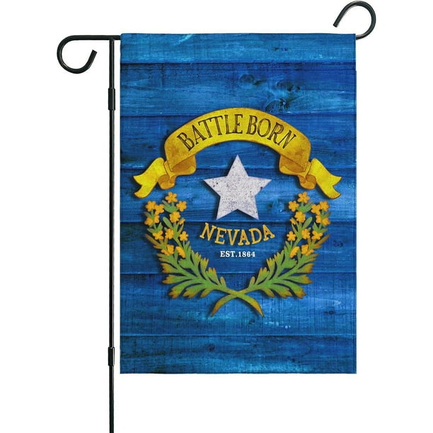 Nevada Day Garden Flag Vertical Double Sized Burlap Flag Yard Welcome ...