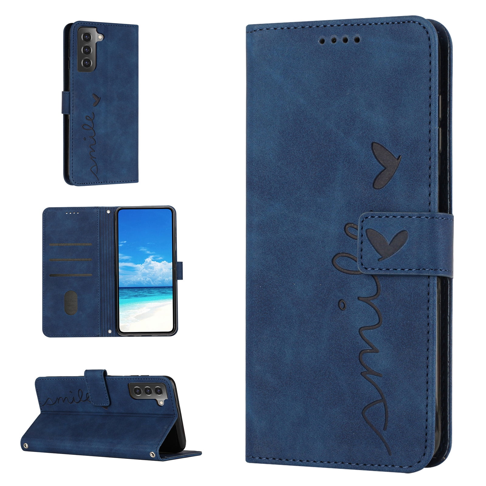 For Samsung S21 Plus Case, Allytech Wallet Case Magnetic Folio Embossed ...